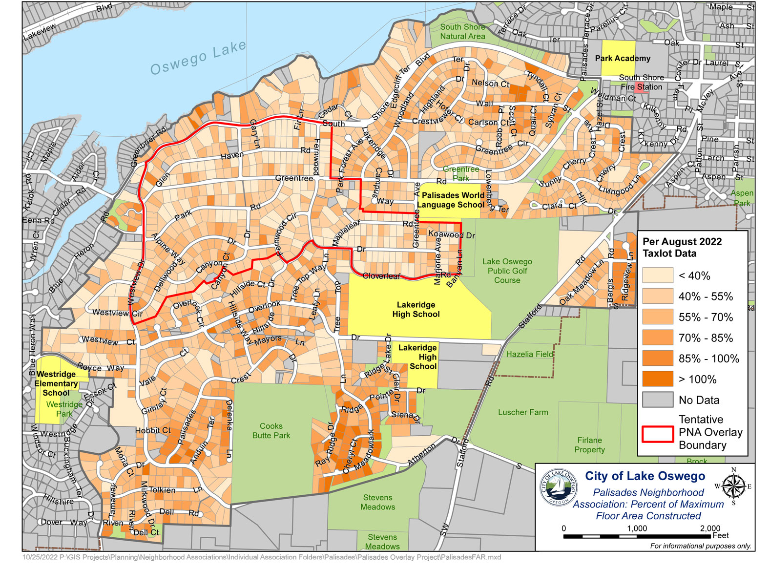 PNA Overlay Plan – Palisades Neighborhood, Lake Oswego, OR
